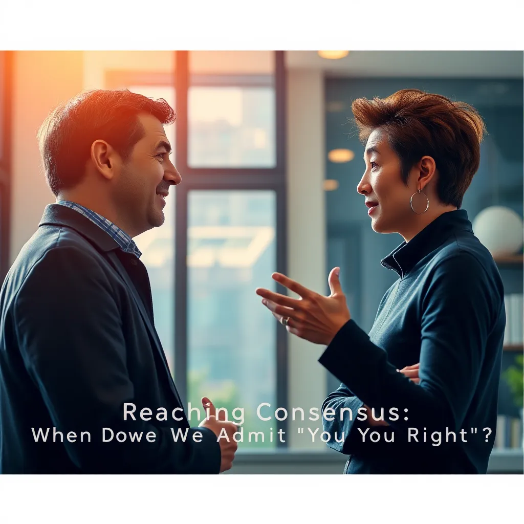 Reaching Consensus: When Do We Admit 'You're Right'? - DigiTokio