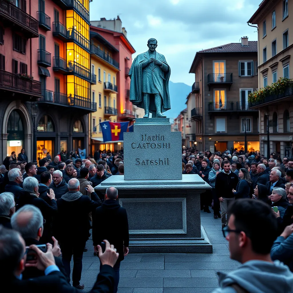 Satoshi Statue Stolen in Lugano, Switzerland: Shocking News! - DigiTokio